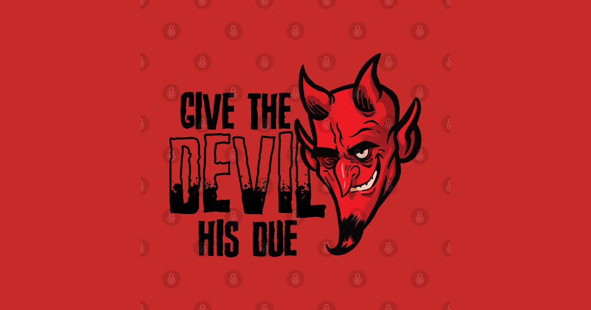 Give the Devil His Due Cartoon Devil Head v1 - Devil - T-Shirt | TeePublic