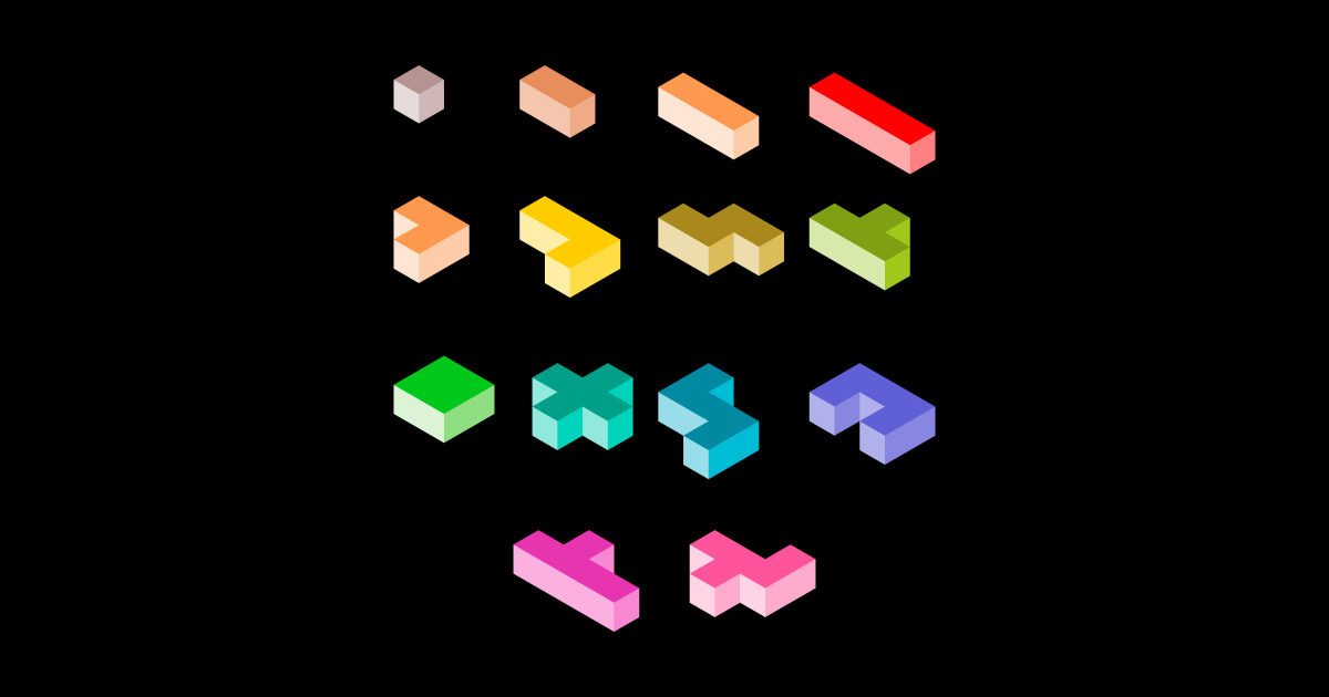 Tetris Block Collection – Retro Puzzle Game Art for Classic Gaming and ...