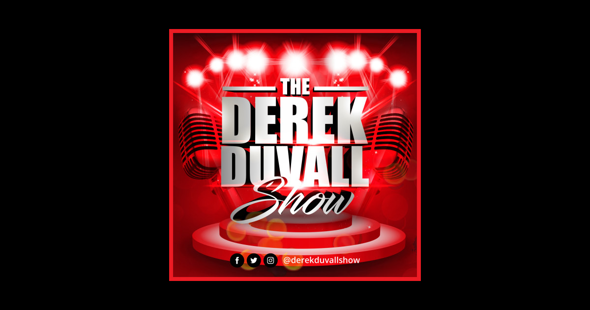 The Derek Duvall Show Main Image Logo red - Podcast Merch - Sticker ...