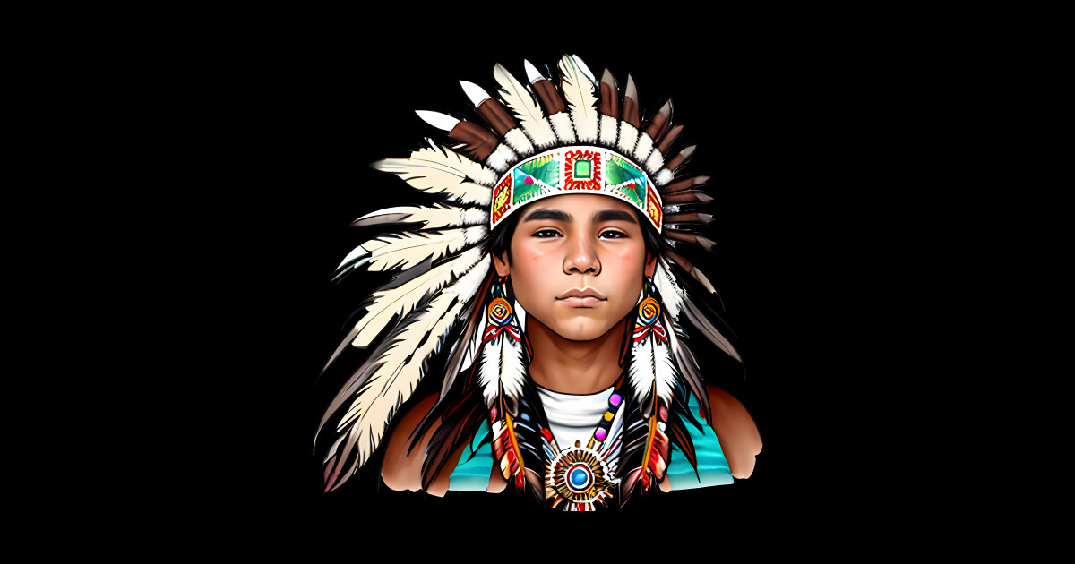 native american line art design - Native American Design - Sticker ...