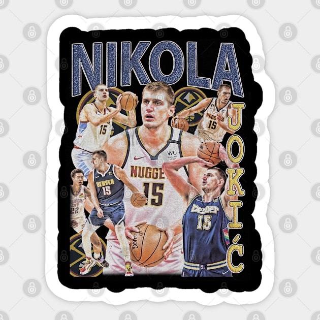 Nikola Jokic Vintage Bootleg - Nikola Jokic - Sticker | TeePublic