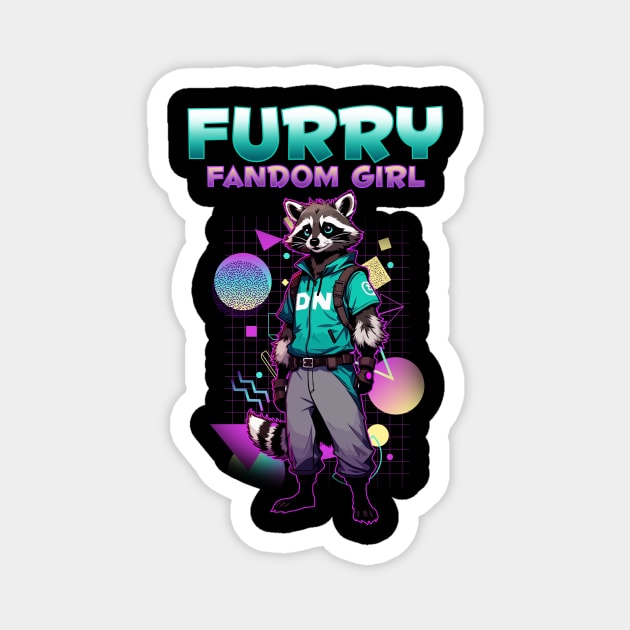 Furry Fandom Girl I Cute Raccoon Fursuit Cosplay - Furry - Magnet ...