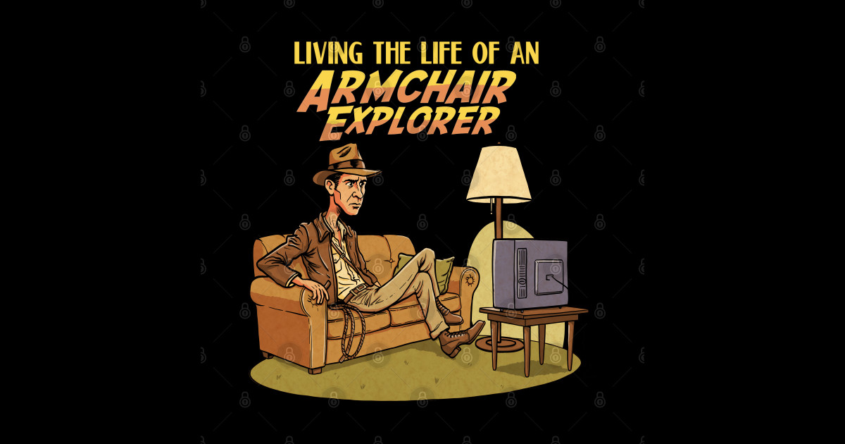 Armchair Explorer - Television - Sticker | TeePublic