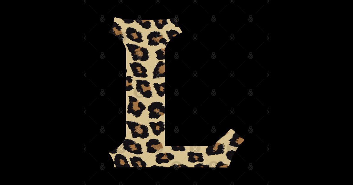 Letter L Leopard Cheetah Monogram Initial - Letter L - Sticker | TeePublic