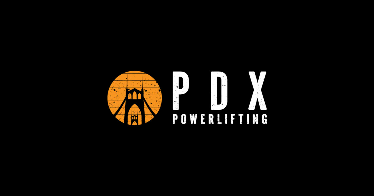 PDX Powerlifting Logo - Powerlifting - Pin | TeePublic