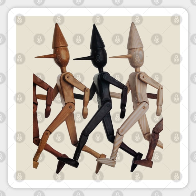 Wooden Puppet Marionette - Geppetto - Sticker | TeePublic