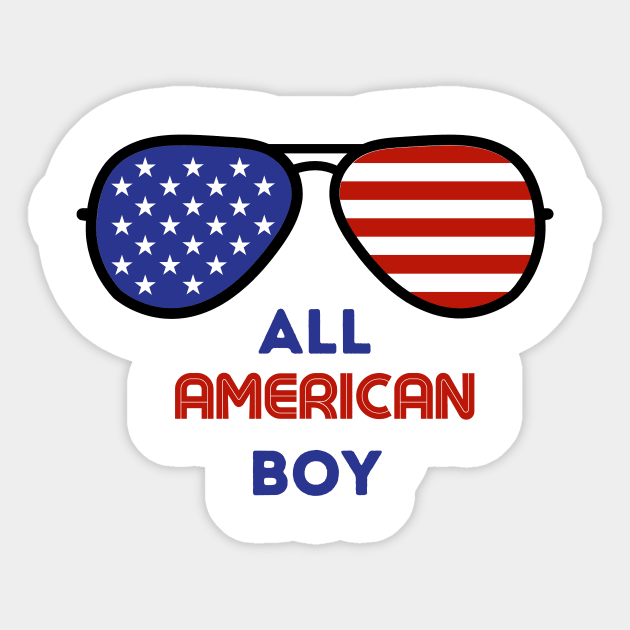 All American Boy - 4th Of July - Sticker | TeePublic