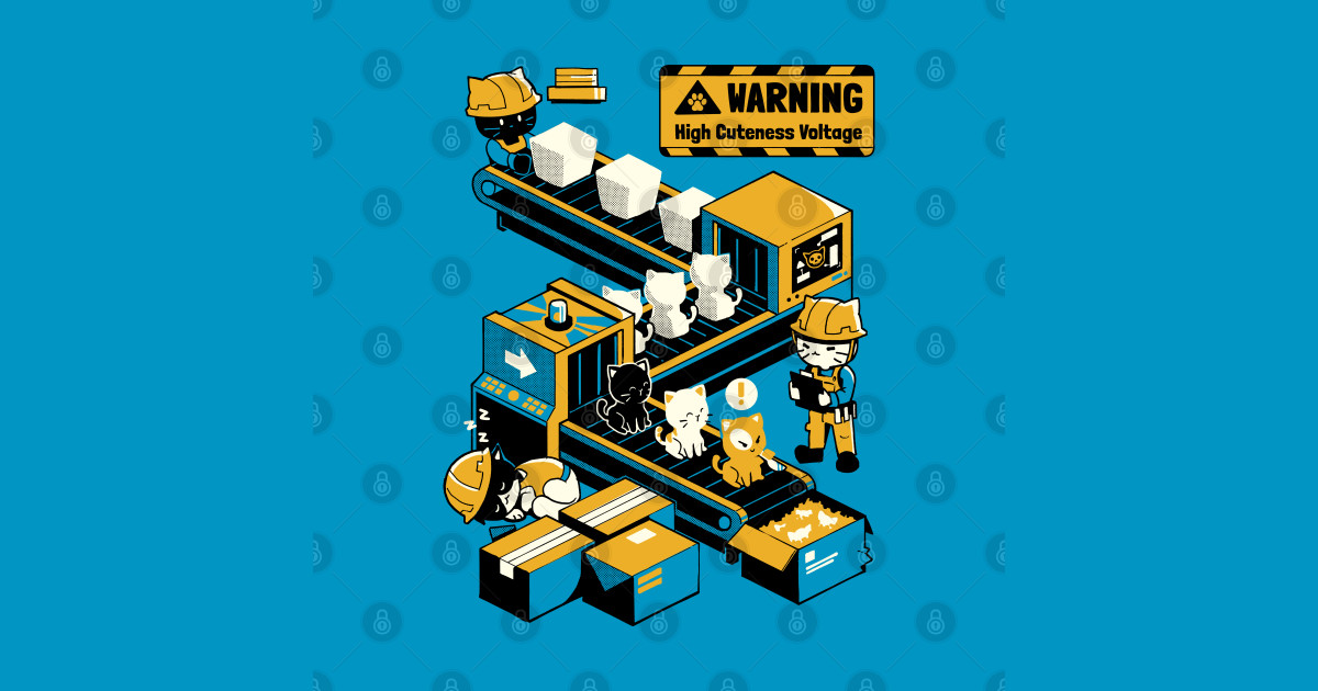 High Cuteness Voltage - Cat - T-Shirt | TeePublic