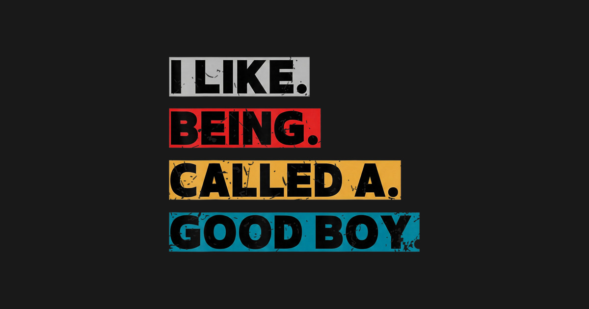 I Like Being Called A Good Boy Funny Bold Saying Quote - I Like Being Called A Good Boy - T ...