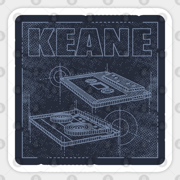 Keane Technical Drawing - Musician - Sticker | TeePublic