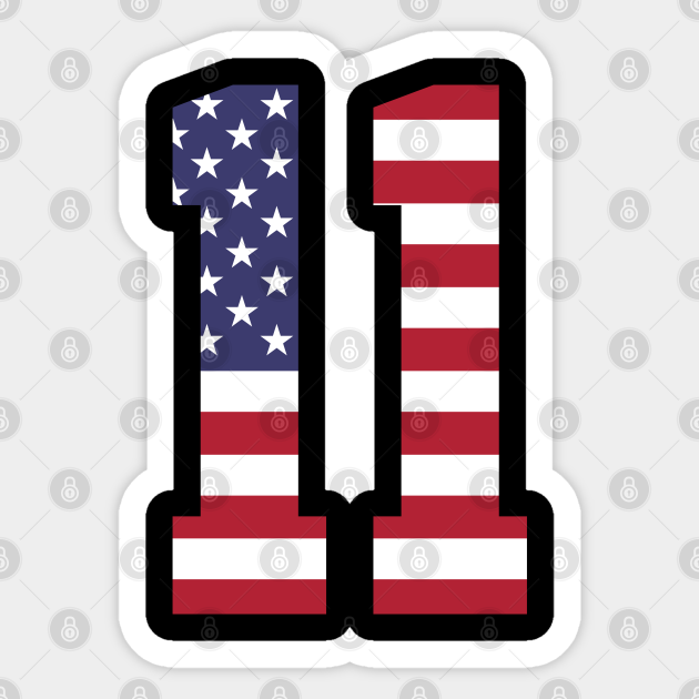 United States Number 11 - Number 11 - Sticker | TeePublic