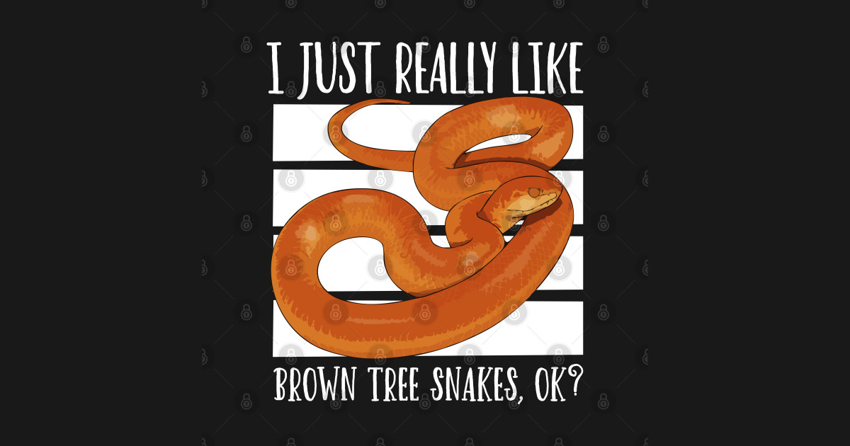 I love Brown Tree Snakes - Brown Tree Snake - T-Shirt | TeePublic