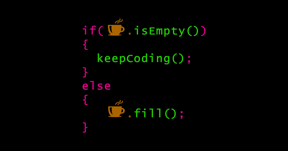 Coffee - coding syntax - Funny Coding - Sticker | TeePublic