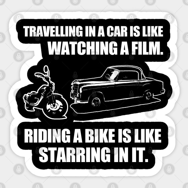 Riding A Bike - Riding Motorcycle - Sticker | TeePublic