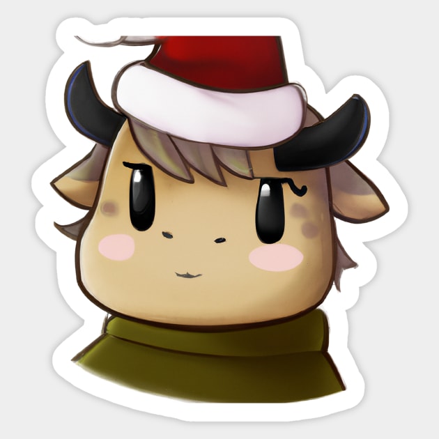 Cute Ox Drawing - Ox - Sticker | TeePublic