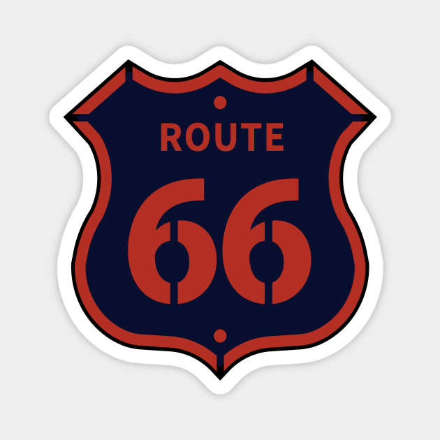 Route 66 logo design - Route 66 - Magnet | TeePublic