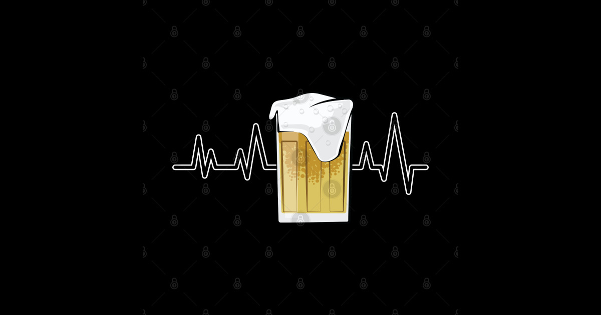Heartbeat Pulse - Beer - Beer - Sticker | TeePublic