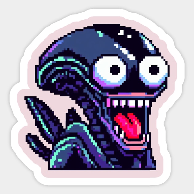 Xenomorph in love - Xenomorph - Sticker | TeePublic
