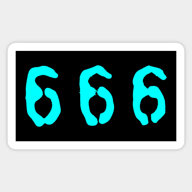 666 - 666 - Sticker | TeePublic
