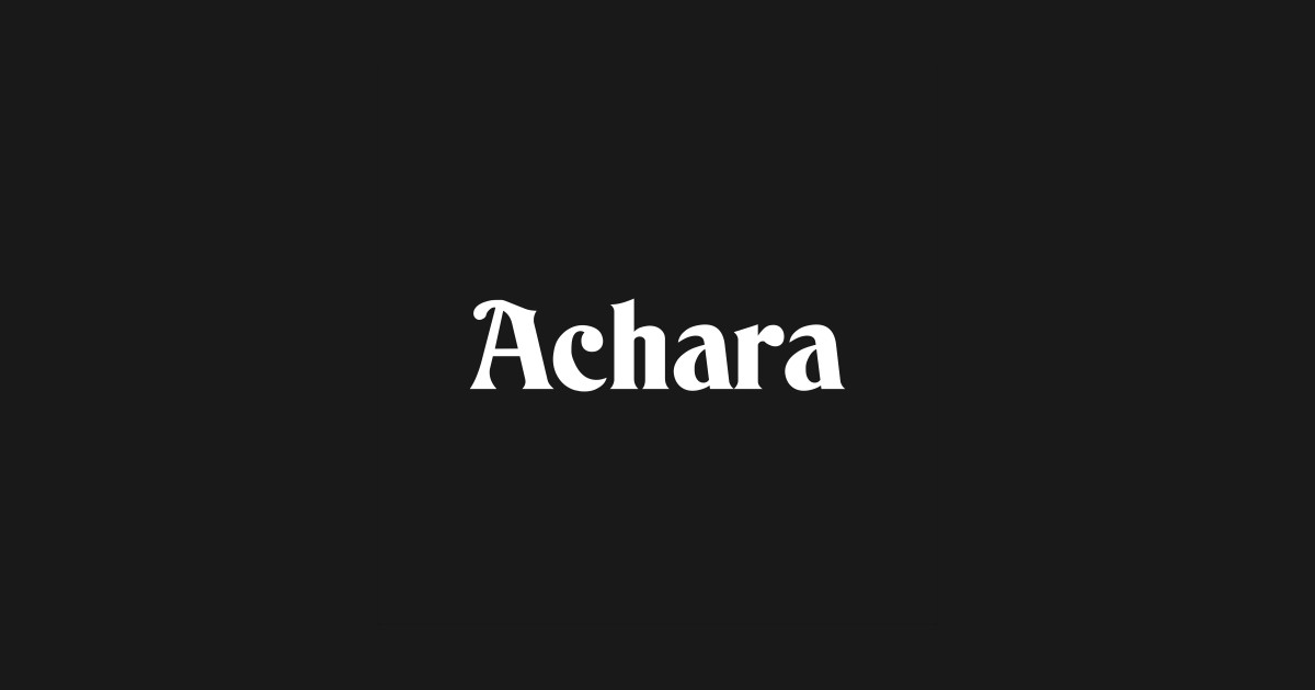Name Achara Deneane Font White - Achara - T-Shirt | TeePublic