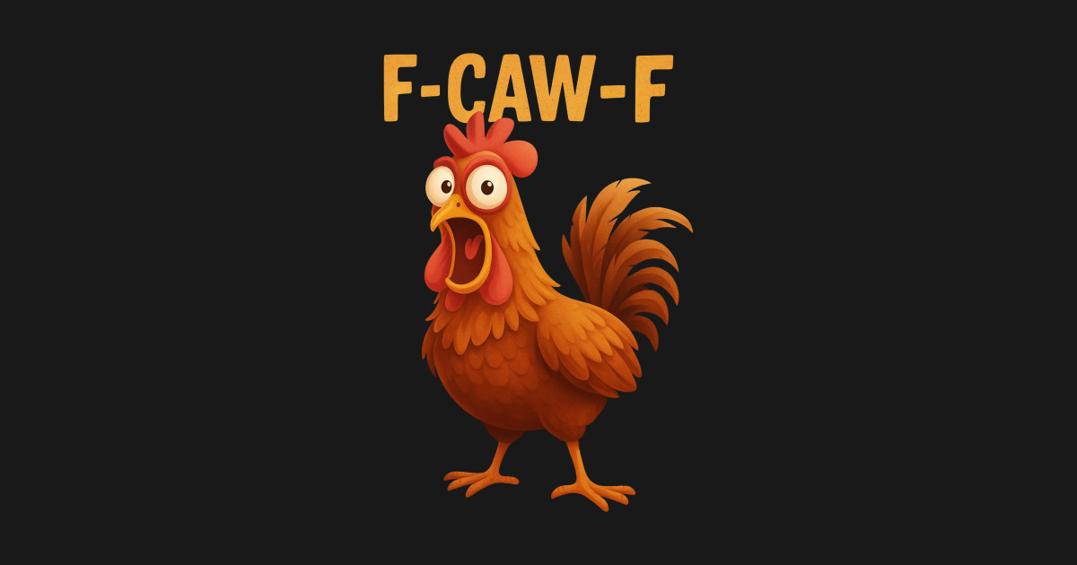 F Caw F - Funny Chicken - F Caw F Chicken - T-Shirt | TeePublic