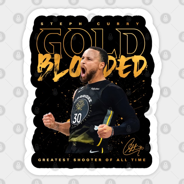 Steph Curry Gold Blooded - Steph Curry Golden State Warriors - Sticker ...