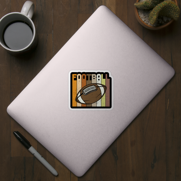 Retro Football Vintage Aesthetic Design - Retro Football - Sticker ...