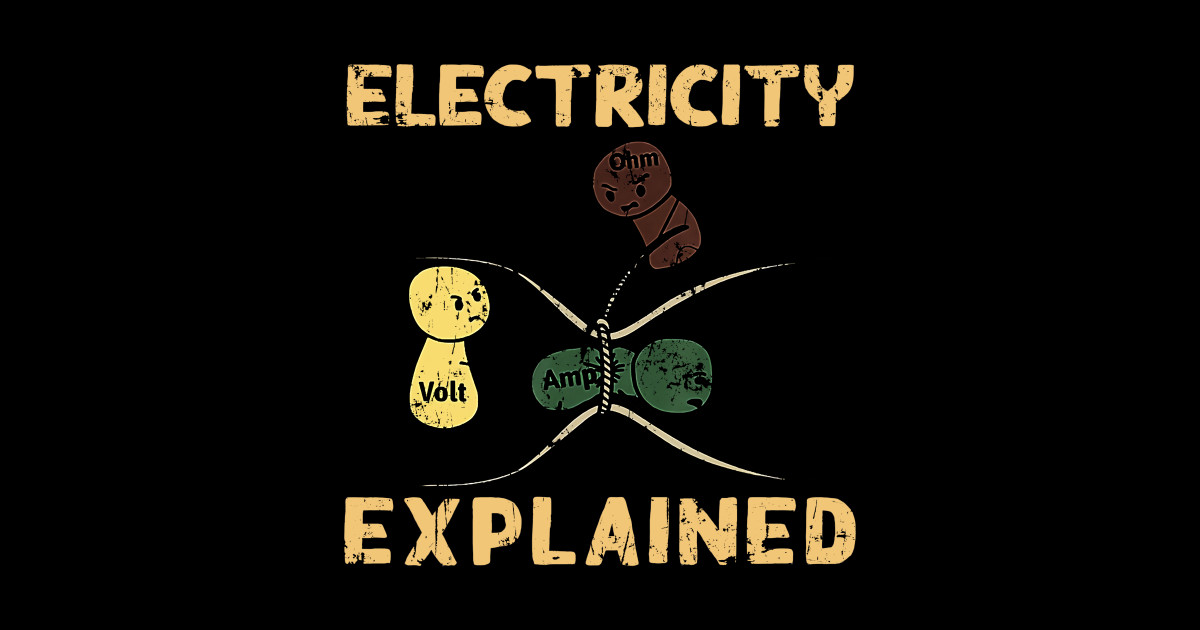 funny electricity explained - Electricity Explained - Sticker | TeePublic