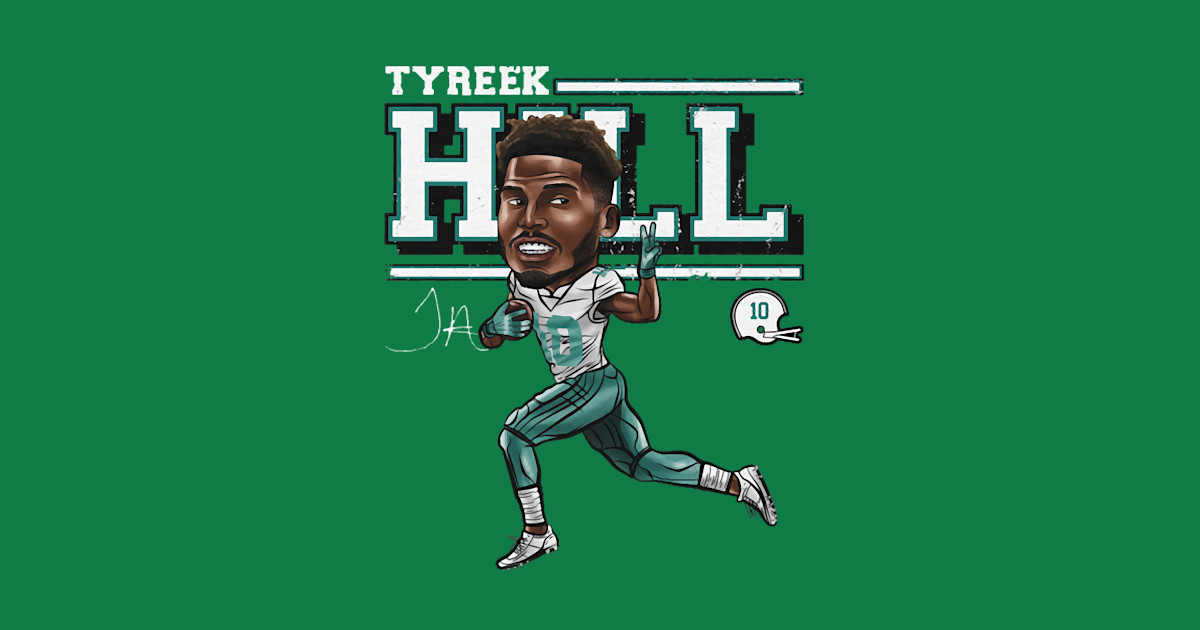Tyreek Hill Miami Cartoon - Tyreek Hill - T-Shirt | TeePublic