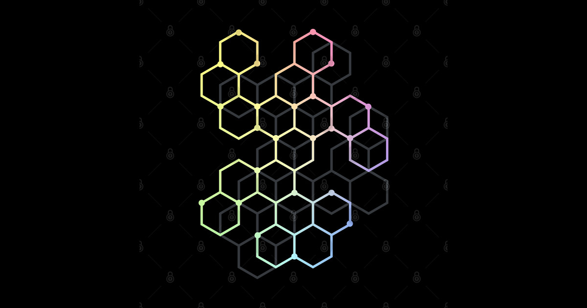 Hexagon Pattern - Hexagon Pattern - Sticker | TeePublic