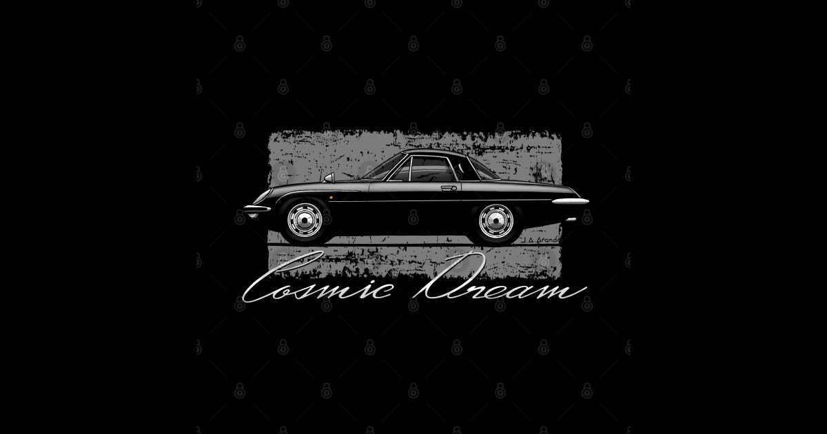 My drawing of the Cosmo 110s in white - Mazda Cosmo - Posters and Art ...