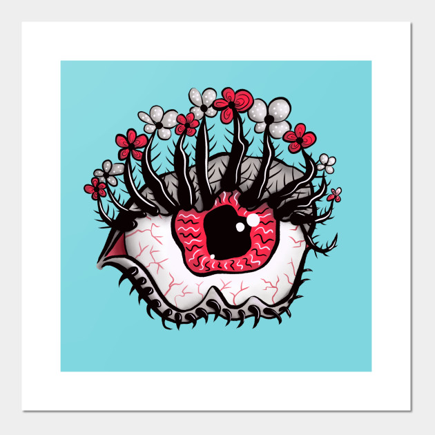 Melting Eye With Weird Eyelashes Psychedelic Art - Creepy Eye - Posters ...