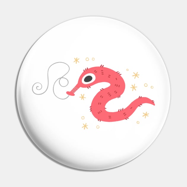 Red Worm-on-a-String - Worm On A String - Pin | TeePublic
