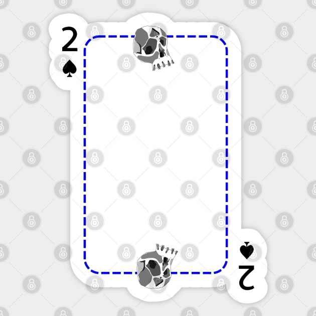 2 of spades - Cool - Sticker | TeePublic