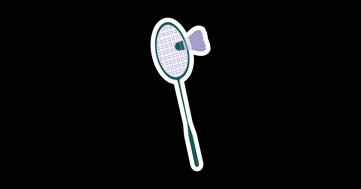 Badminton with Racket Sticker vector illustration. Sport object icon ...