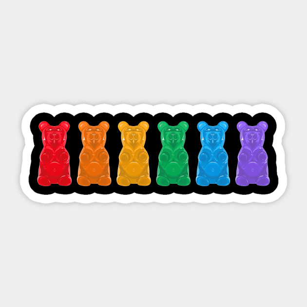 LGBT Gummy Bears - Gay Pride Rainbow - Gummy Bear - Sticker | TeePublic