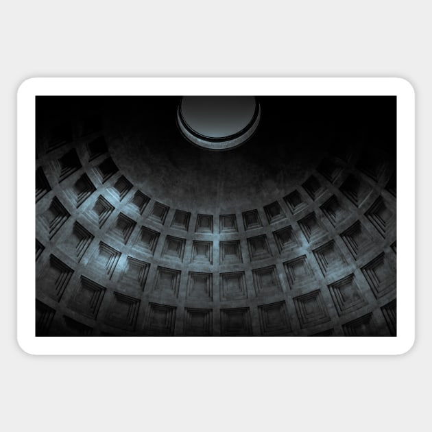 Interior of the Pantheon in Rome - Pantheon - Sticker | TeePublic