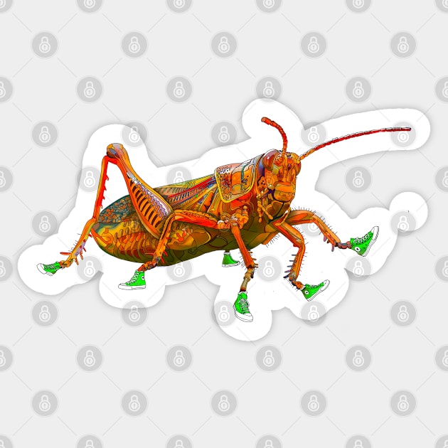 Locust with shoes - Converse Bug - Sticker | TeePublic