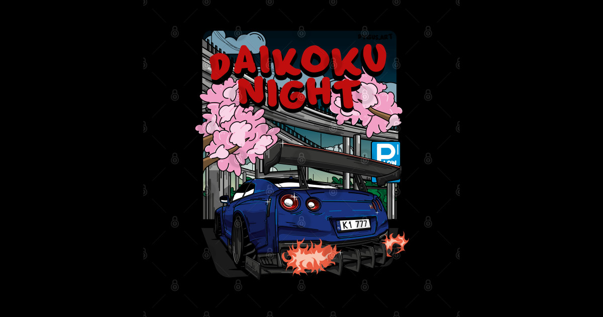 R35 GTR Godzilla Daikoku Night Racing - Nissan - Posters and Art Prints ...