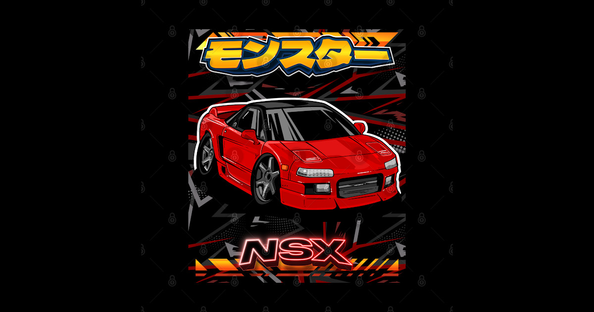 Honda NSX cartoon - Honda Nsx - Sticker | TeePublic