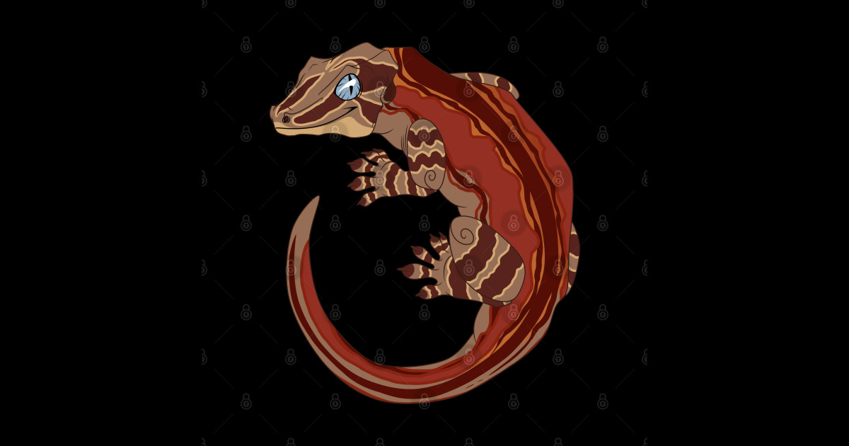 Red Stripe Gargoyle Gecko - Gecko - Sticker | TeePublic