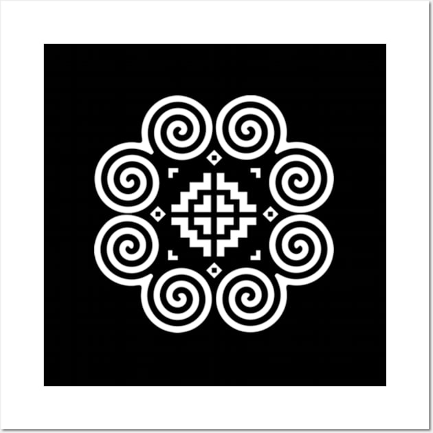 Hmong Elephant And House Paj Ntaub - Hmong Elephant House - Posters and ...