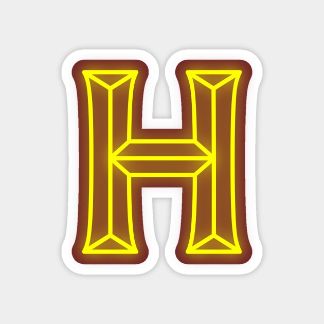 Letter H Letter Art - Letter H Letter Art - Magnet | TeePublic