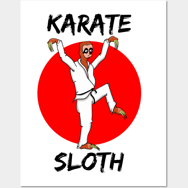 Sloth Karate - Kung Fu - Posters and Art Prints | TeePublic