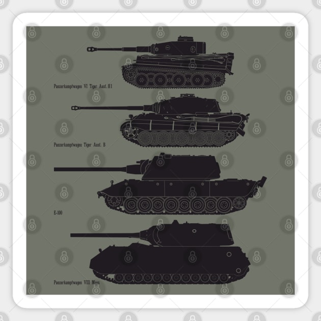 German heavy tanks - Ww2 Tanks - Sticker | TeePublic