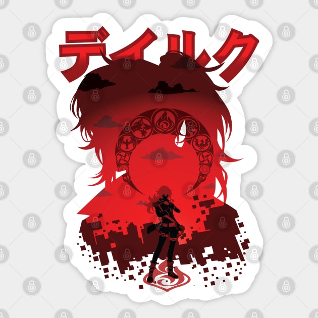 GENSHIN IMPACT DILUC - Genshin Impact - Sticker | TeePublic
