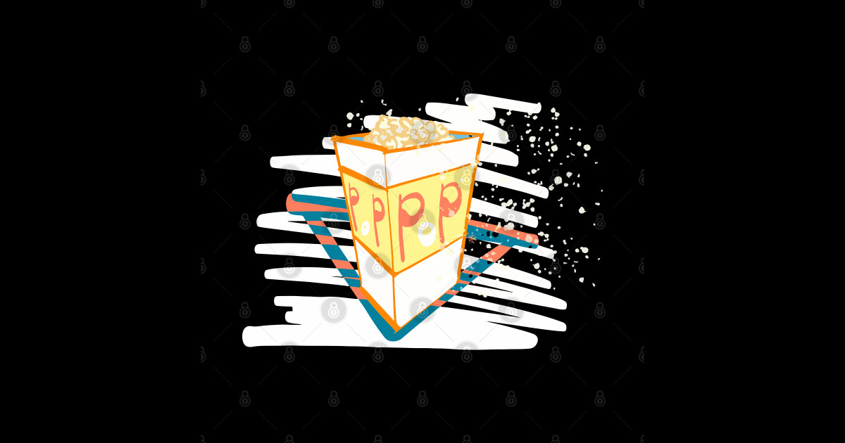 Pop corn time ! - Pop Corn - Sticker | TeePublic