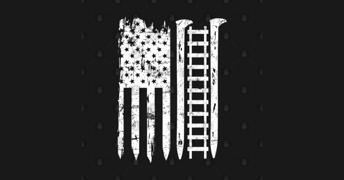 Railroad Spike American Flag Train For Railway Workers - Railway Worker ...