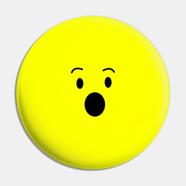 Cute Funny Wow Smiley Face Line Art Yellow Emoji - Smiley Face - Pin ...