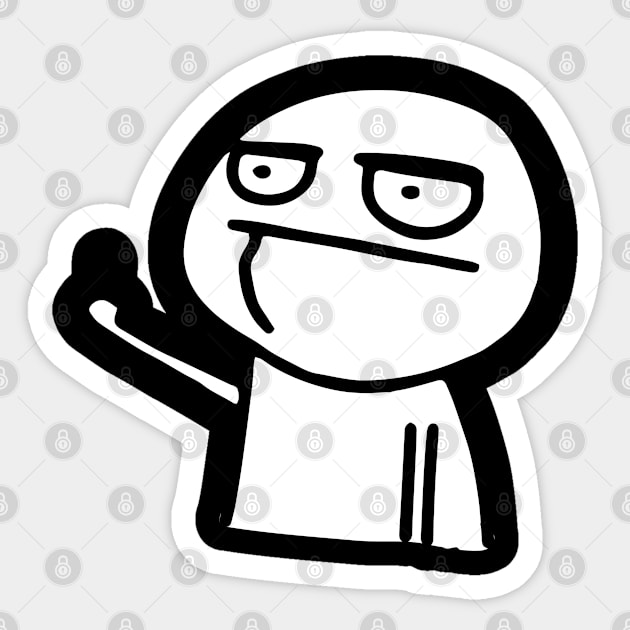 MEME MIDDLE FINGER - Memes - Sticker | TeePublic